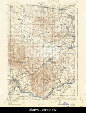 USGS Topo Map Oregon Tualatin 282984 1940 62500 Restoration Stock Photo ...