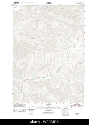 USGS Topo Map Oregon Walton 20110831 TM Inverted Restoration Stock ...