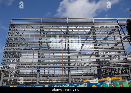 Steel construction frame, Meadowbank, Edinburgh, UK Stock Photo - Alamy