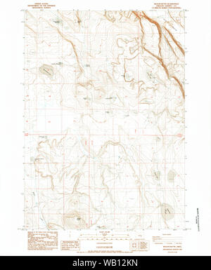 USGS Topo Map Oregon Wilson Butte 282112 1984 24000 Inverted ...