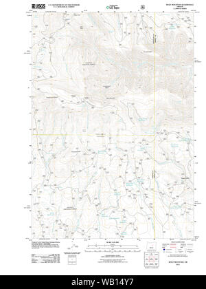 USGS Topo Map Oregon Wolf Mountain 282129 1972 24000 Restoration Stock ...