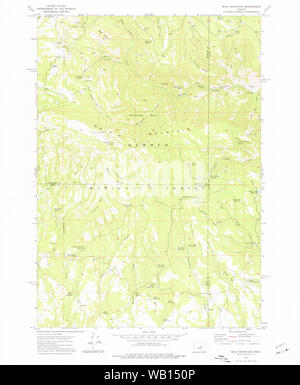 USGS Topo Map Oregon Wolf Mountain 282129 1972 24000 Inverted ...