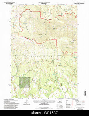 USGS Topo Map Oregon Wolf Mountain 282129 1972 24000 Restoration Stock ...