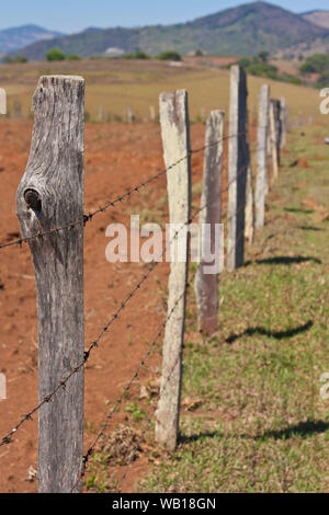 Wood fence, Minas Gerais, Brazil Stock Photo - Alamy