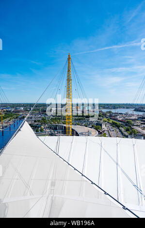 Up at the o2, o2 roof tour, Millennium Done, Greenwich, London Stock ...