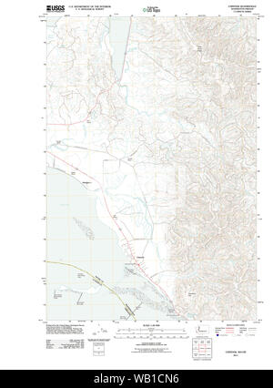 USGS Topo Map Washington Chinook 20110818 TM Inverted Restoration Stock ...