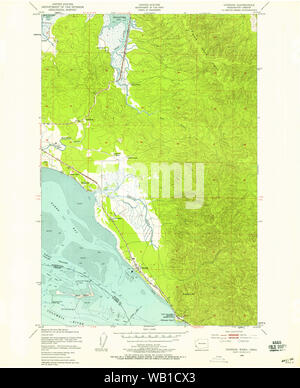 USGS Topo Map Washington Chinook 20110818 TM Restoration Stock Photo ...