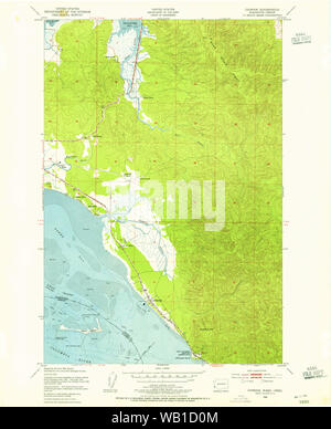 USGS Topo Map Washington Chinook 20110818 TM Restoration Stock Photo ...