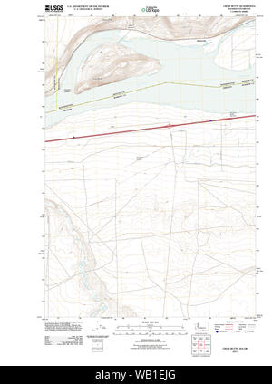 USGS Topo Map Washington Crow Butte 240742 1962 24000 Restoration Stock ...