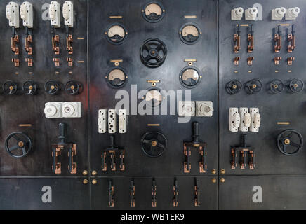 Vintage control panel Stock Photo - Alamy