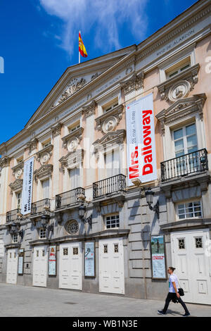 Madrid, Spain. West facade of the Teatro Real facing Plaza de Oriente ...