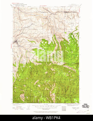 USGS Topo Map Washington Pomeroy 243187 1937 125000 Restoration Stock ...