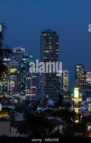 Tel Aviv after sunset and illuminated Stock Photo - Alamy