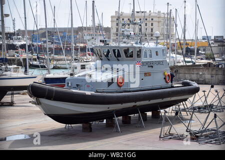 The UK Border Force coastal patrol vessel (CPV) HMC Nimrod leaving ...