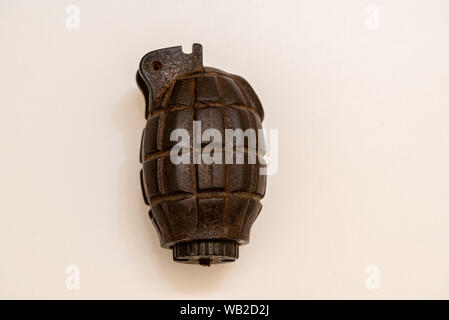 Hand grenade, Mills Bomb hand grenade, cut away showing the inner Stock ...