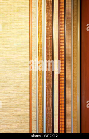 Bamboo material sampler with several colors picker Stock Photo - Alamy