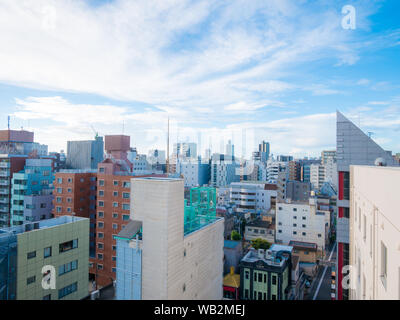 Typical modern Japanese high rise apartment building in Fukuoka Japan ...