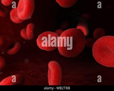 Blood flow, computer illustration Stock Photo - Alamy