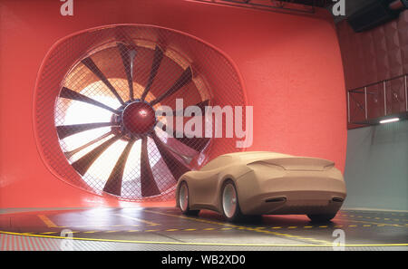 Car in wind tunnel, computer illustration Stock Photo - Alamy