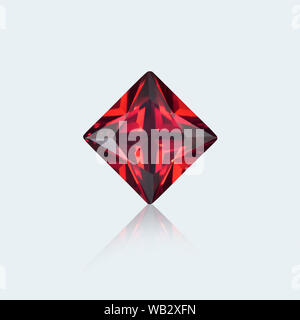 Princess cut garnet Stock Photo - Alamy