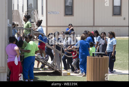 South Texas Family Residential Center Tour Stock Photo - Alamy