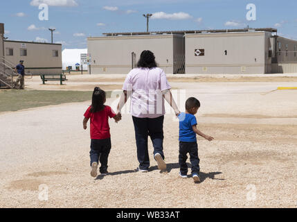 South Texas Family Residential Center Tour Stock Photo - Alamy