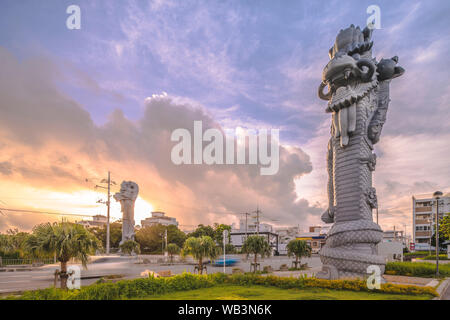 Okinawan Ryukyu dragon stone sculpture and stone sign where is ...