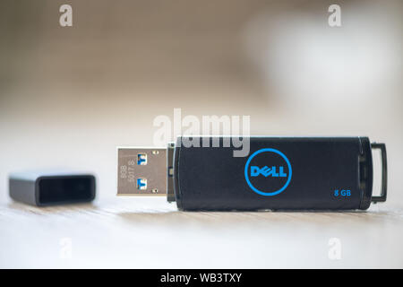 TIMISOARA, ROMANIA - JANUARY 12, 2019: Close-up of a Dell Mentor Media ...