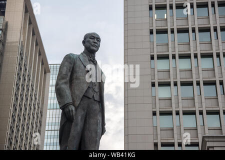 tokyo, japan, 24/08/2019 , Bronze statue of Inoue Masaru, first ...