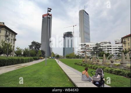 The L Tower (architect: Daniel Libeskind) from Front Street near Union ...