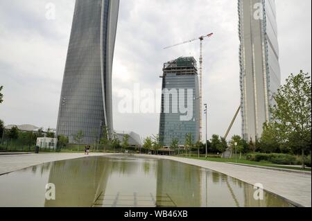 The L Tower (architect: Daniel Libeskind) from Front Street near Union Station, downtown Toronto ...