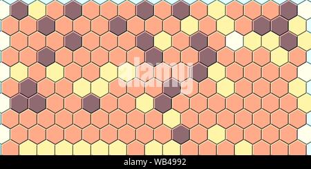 Honeycomb gold grid seamless background or Hexagonal cell texture Stock ...