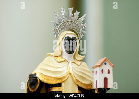 Statue of santa efigenia in church - saint Iphigenia of Abyssinia ...