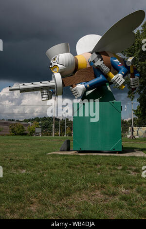 Seabee statue in front of museum Stock Photo - Alamy