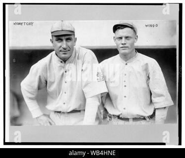 Ed Konetchy and Ivy Wingo, St. Louis Cardinals baseball players, half ...