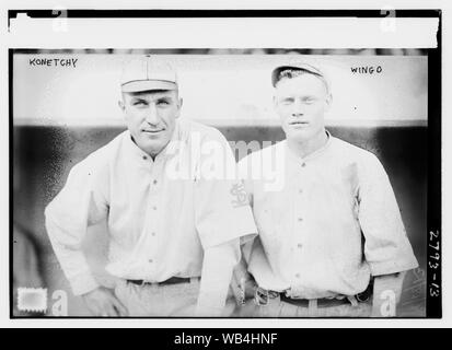 Ed Konetchy (left) & Ivey Wingo (right), St. Louis NL (baseball Stock ...