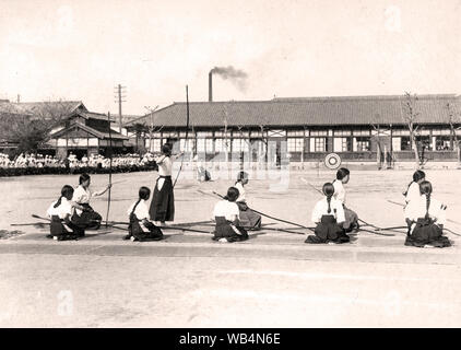 [ 1930s Japan - Japanese Female Students in Uniform ] — A group of ...