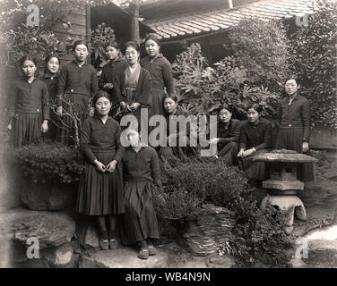 [ 1930s Japan - Japanese Female Students in the Classroom ] — A group ...