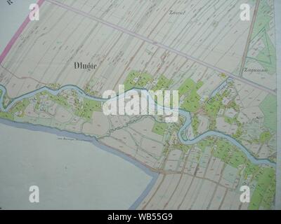 Długie - mapa katastralna (1852 Stock Photo - Alamy