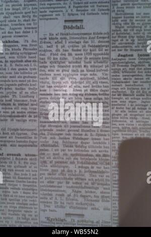 Dödsruna Axel Leonard Ericsson Stock Photo - Alamy