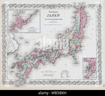 Old map of Asia from original geography textbook, 1903 Stock Photo - Alamy