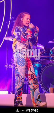 Jess Glynne performs during The Big Feastival at Churchill Heath Farm ...