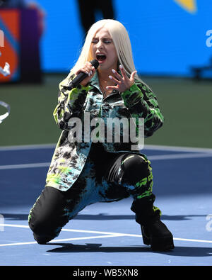 Ava Max performs at the Arthur Ashe Kids Day at the US Open at the ...
