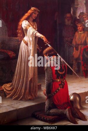 Accolade by Edmund Blair Leighton Stock Photo - Alamy