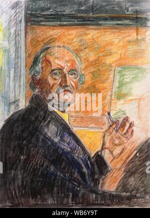 Edvard Munch - Self-Portrait with Pastel Crayon Stock Photo - Alamy