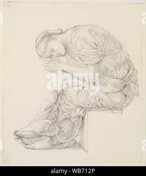 'The Lament Study for the Figure on the Right' by Edward Burne-Jones is ...