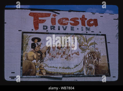 Fiesta Drive-in Theater, Route 59, Laredo, Texas; ca. 1982 Stock Photo ...
