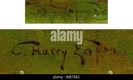The signatures of American painter Charles Harry Eaton are valuable ...