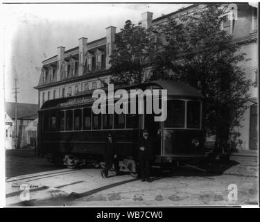 First trolley car in Hamburg N. Y Stock Photo - Alamy