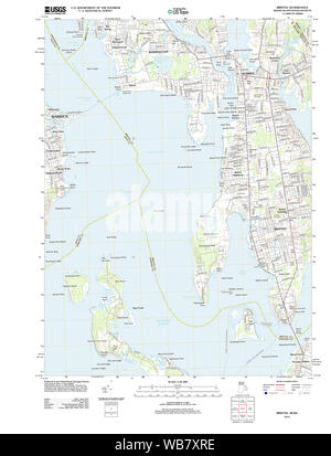 USGS TOPO Map Rhode Island RI Bristol 353394 1943 31680 Restoration ...